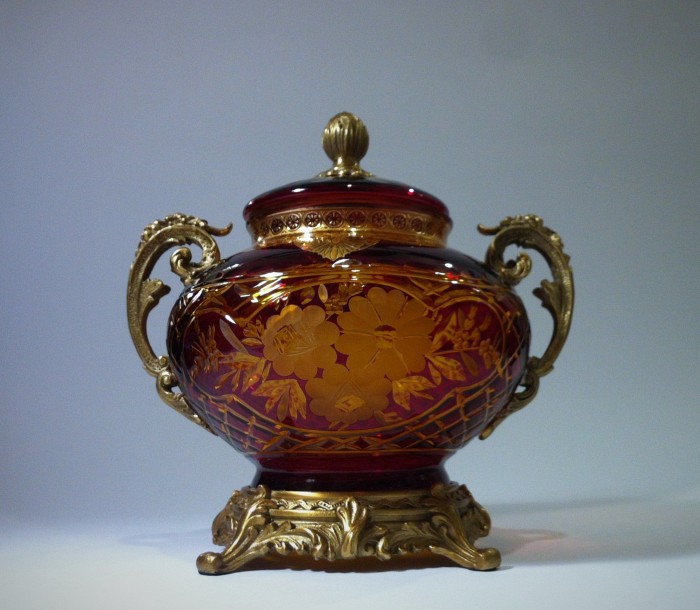 Antique Antique Ruby Glass Candy Box | Antik Spalato Shop